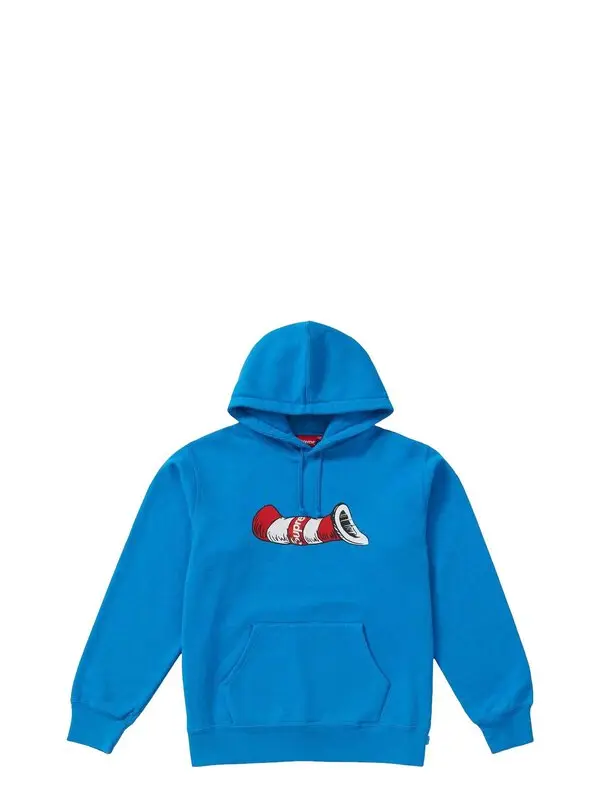 Supreme Fw18 Cat In The Hat Hooded Sweatshirt - Blue