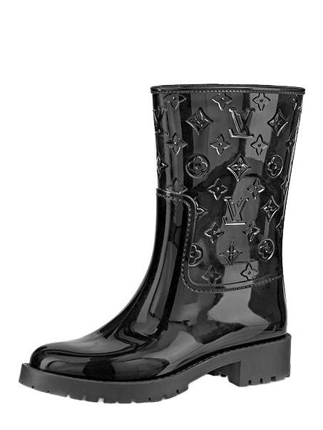 LOUIS VUITTON Drops Flat Half Boots - Black
