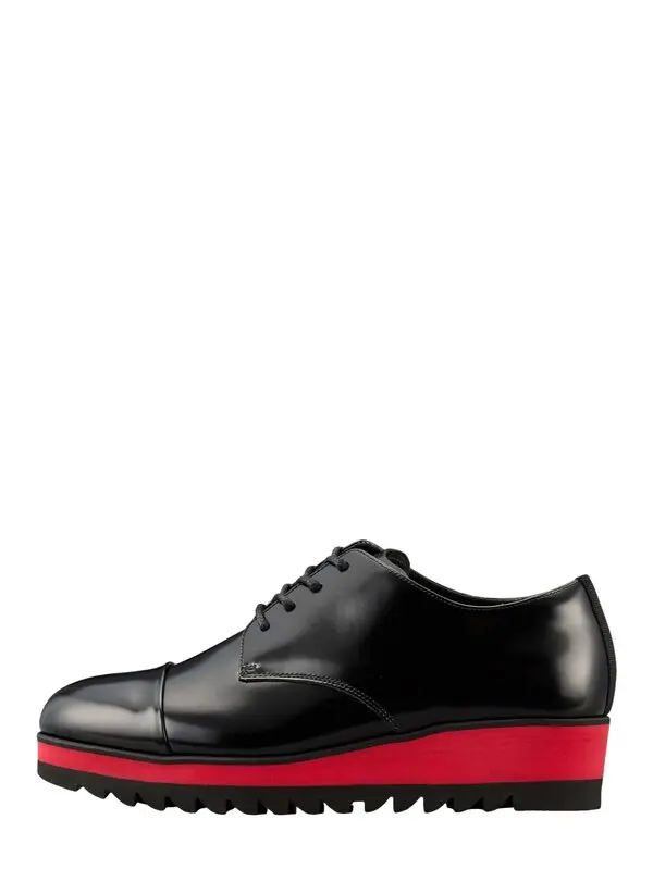 Onitsuka Tiger Derby Platform Shoes - Black/red