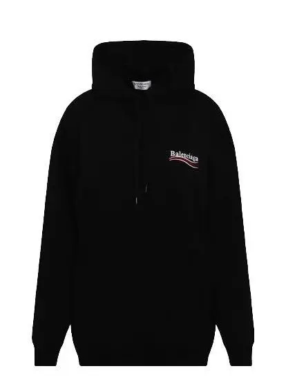 Balenciaga Medium Fit Hoodie - Black