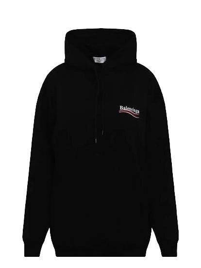 Balenciaga Medium Fit Hoodie - Black