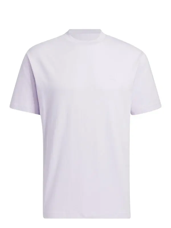 Adidas Neo Solid Color Round Neck Sports Short Sleeve Light Purple T-shirt - Multi-color