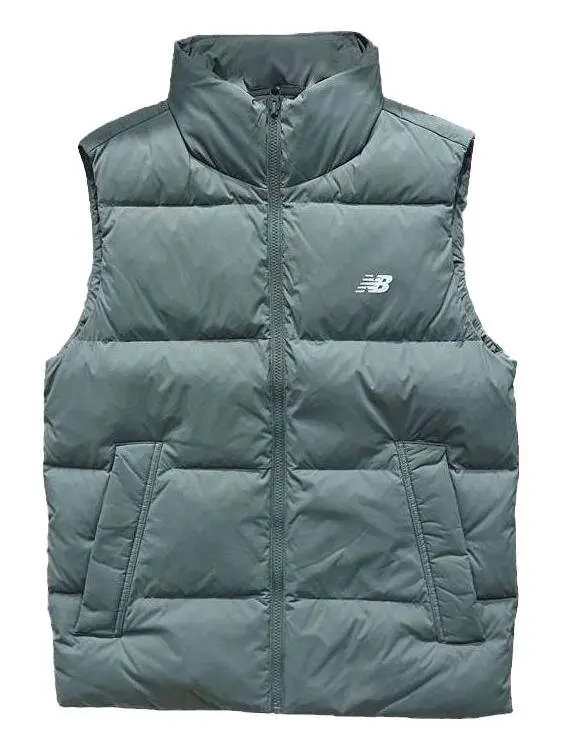 NEW BALANCE Quilted Puffer Vest - Green/blue