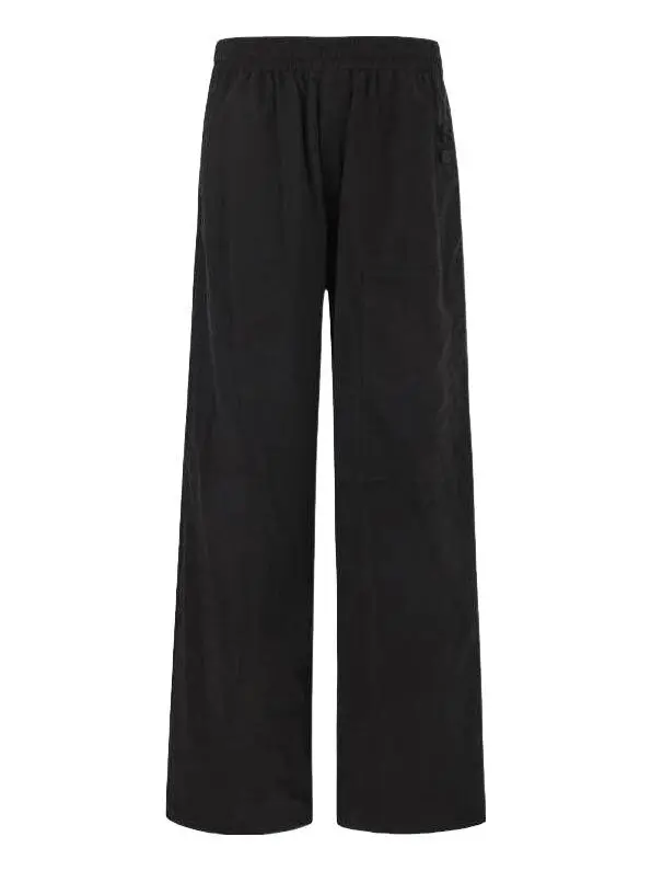 Off-White Straight-leg Elastic Waistband Trousers - Black