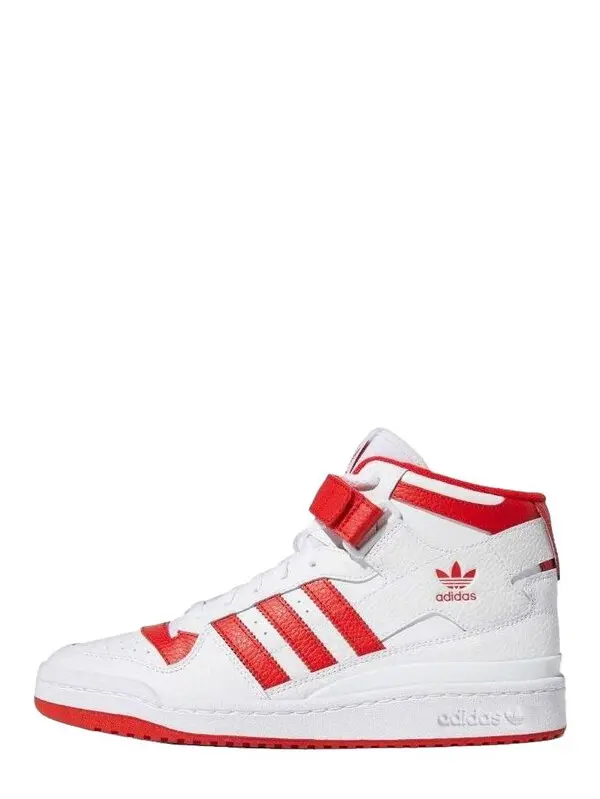 Adidas Forum Mid Sneakers - White/red