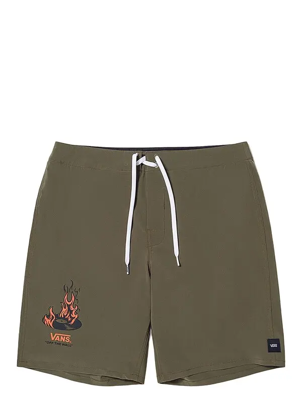 VANS Okeh Fire Record Shorts - Green/orange