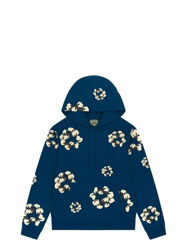 DENIM TEARS X Cactus Plant Flea Market Cotton Wreath Hoodie - Navy