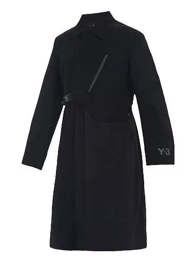 Adidas Y-3 Ch1 Wool Flannel Coat - Black