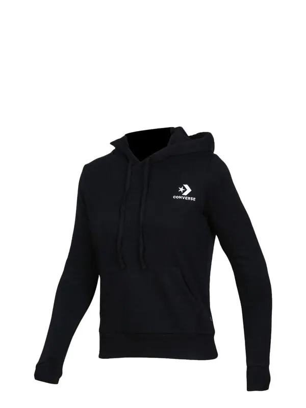 CONVERSE Star Chevron Embroidered Pullover Hoodie - Black