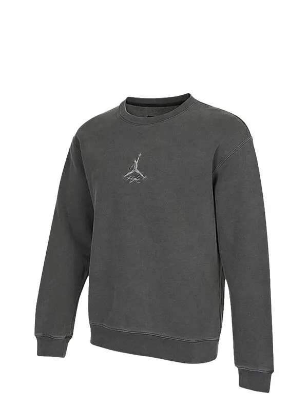 JORDAN Fleece Crewneck Pullover With Embroidered Logo - Multi-color