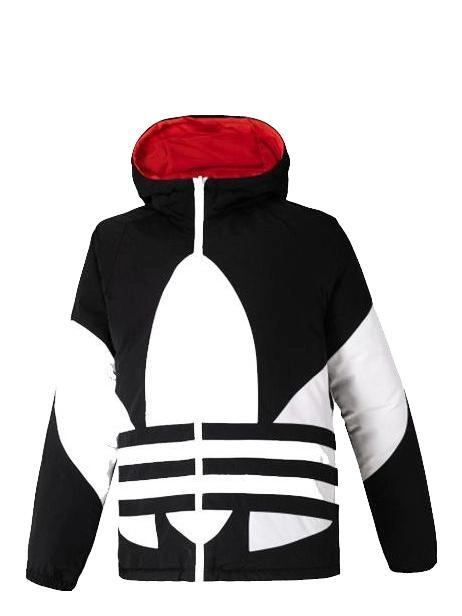 Adidas Originals Reversible Down Hooded Jacket - Blackred