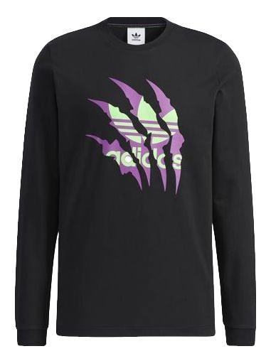 Adidas Originals Long Sleeve Crewneck Graphic T-shirt - Black
