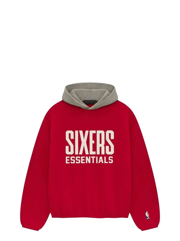 Fear Of God X Nba Philadelphia 76ers Hoodie - Red/grey