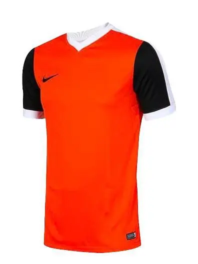 Nike Short Sleeve V-neck Soccer Jersey - Orange/white/black