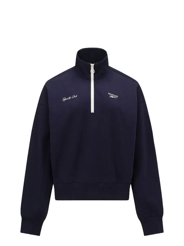 REEBOK Sports Club Quarter-zip Sweatshirt - Dark Blue
