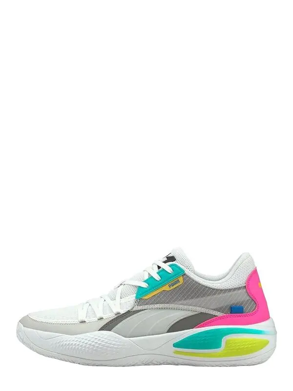 PUMA Court Rider 2k Low Top Sneakers - White/green/pink