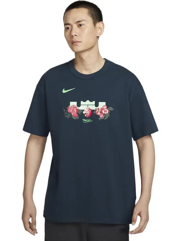 Nike Lebron Max90 Basketball T-shirt Asia Sizing 'navy - Armory Navy