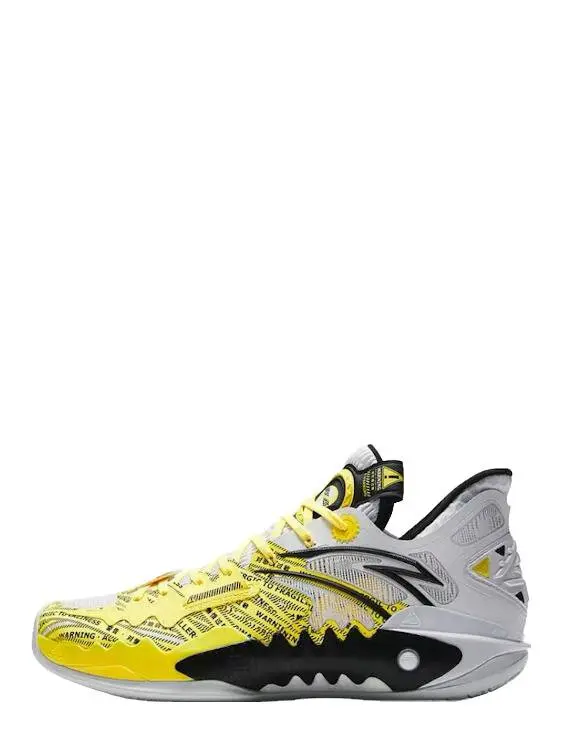 ANTA Shock Wave 5 "allergy" Athletic Sneakers - White/yellow