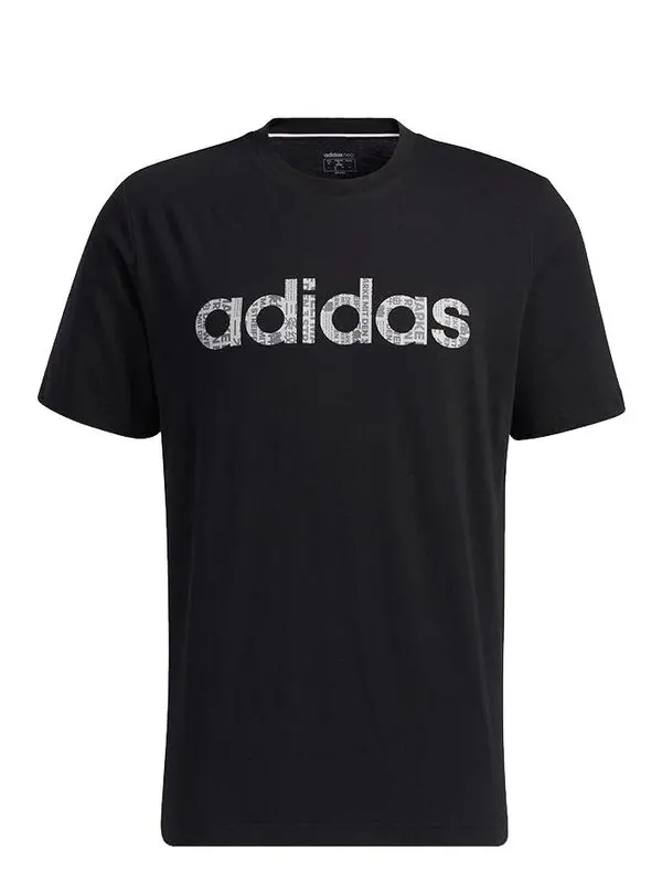 Adidas Neo Ce Grph Tee1 Logo Printing Sports Short Sleeve - Black