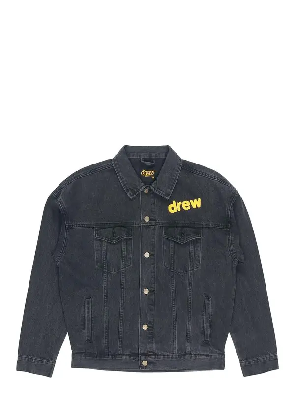 Drew House Chenille Mascot Patch Trucker Jacket - Black