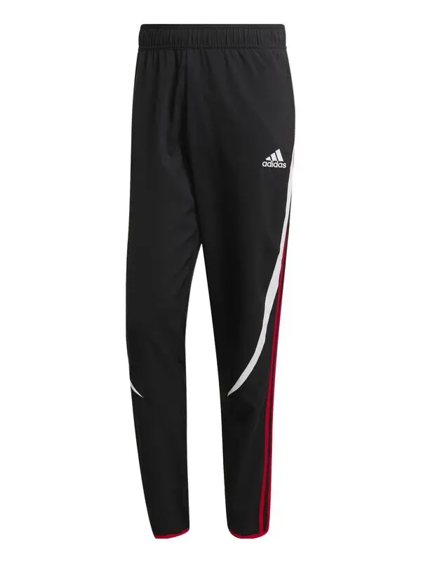 Adidas Contrasting Colors Vertical Stripes Logo Casual Sports Pants/trousers/joggers Black - Multi-color