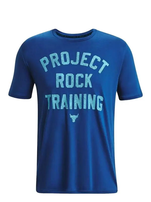 Under Armour Project Rock Training T-shirt 'blue Aqua - Blue/aqua