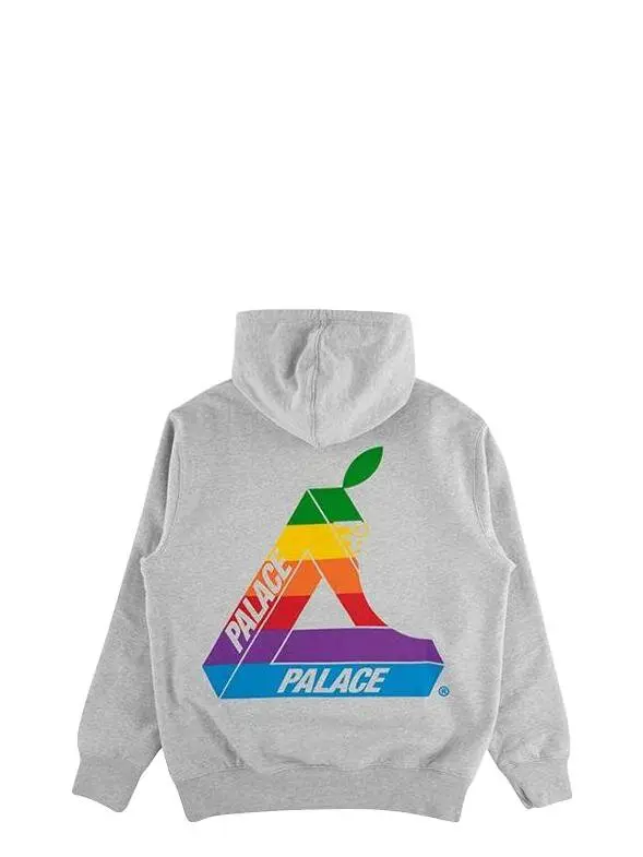 PALACE Jobsworth Classic Logo Hoodie - Grey Marl