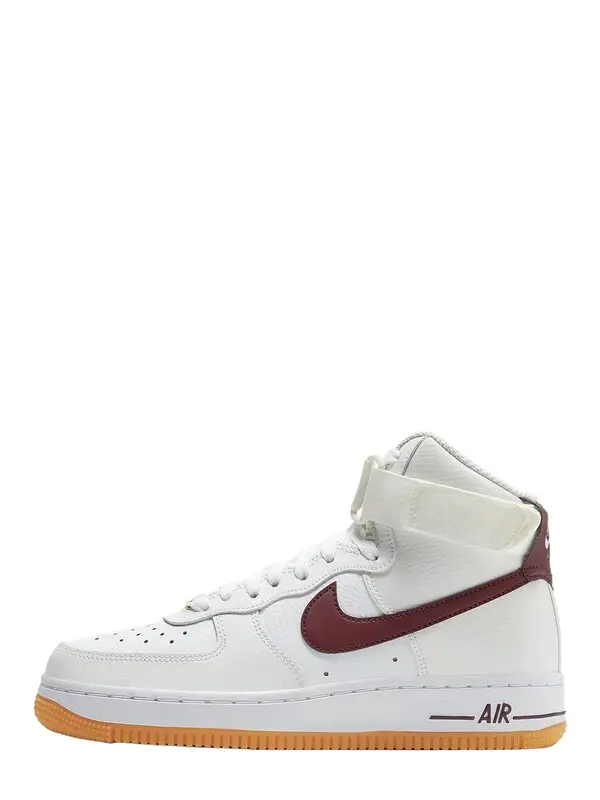 Nike Force 1 High Top Sneakers - White/red