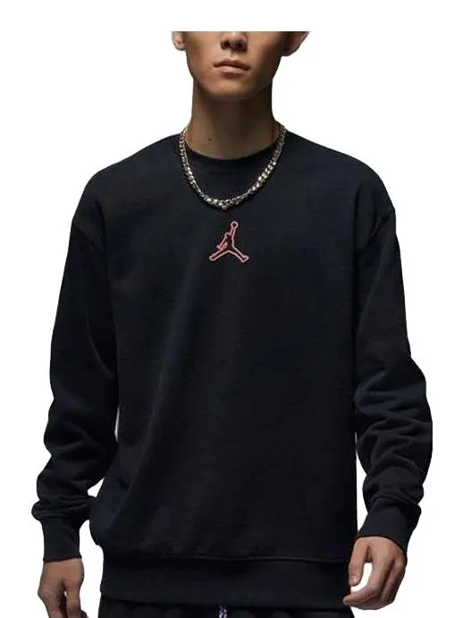 JORDAN Air Fearless Graphic Crewneck Sweatshirt - Black