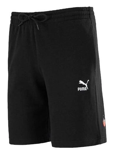 PUMA Embroidered Logo Casual Sports Shorts - Black