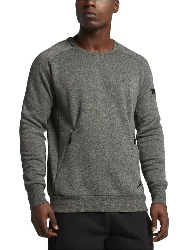 JORDAN Air Icon Fleece Sweatshirt - Grey