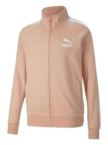 PUMA Iconic Minimalistic Casual Stand Collar Jacket - Pinkred