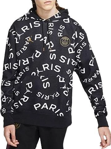 JORDAN Paris Saint-germain Full Print Fleece Pullover - Black