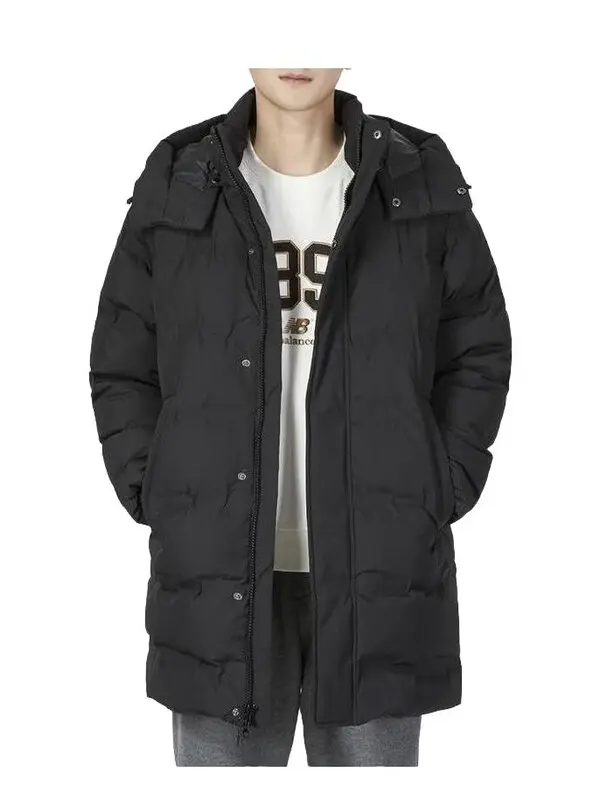 NEW BALANCE Long Puffer Jacket - Black