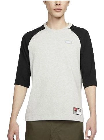 Nike Pattern Embroidered Round Neck Half Sleeve Colorblock T-shirt - Default Color