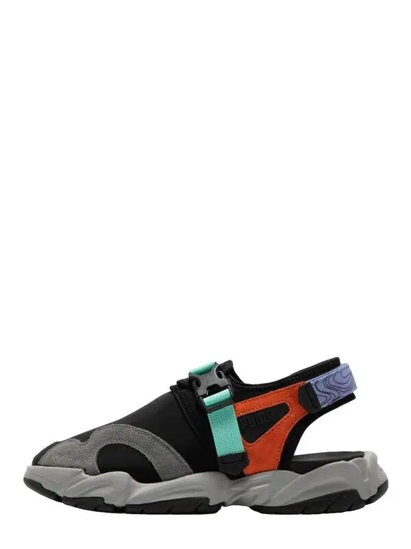 PUMA Ts-01 Retro Sandals - Black/electric Peppermint