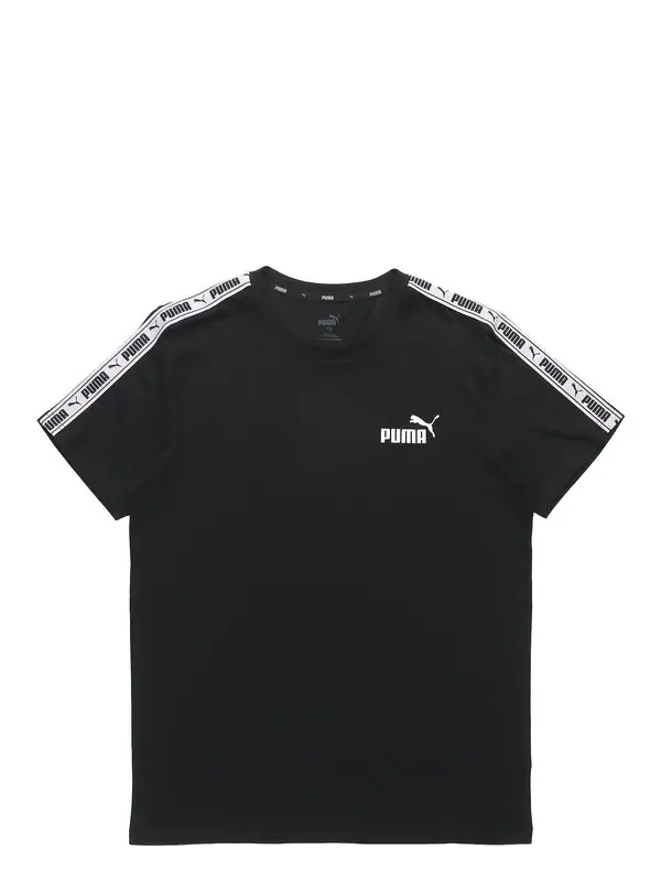 PUMA Taping Logo T-shirt 'black - Black/white