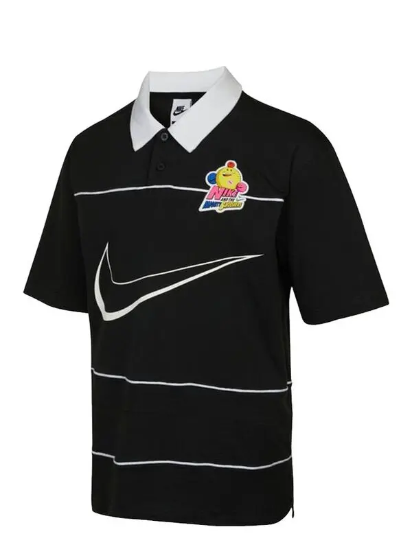 Nike Contrasting Colors Athleisure Casual Sports Short Sleeve Polo Shirt - Black