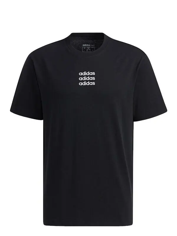 Adidas Neo Ce C+ Tee Casual Sports Round Neck Short Sleeve - Black