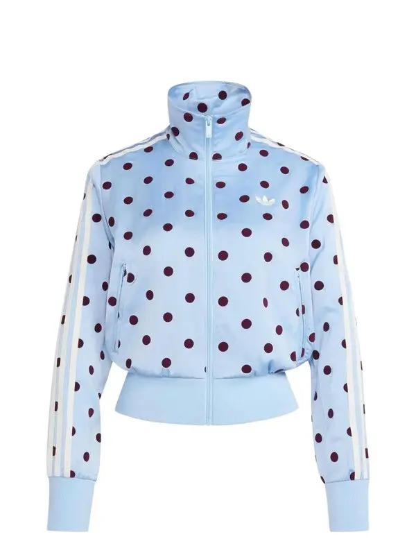 Adidas Satin Polka Dots Track Jacket - Clear Sky