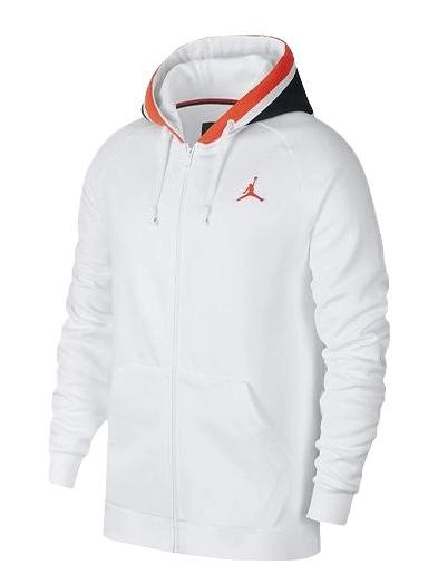 JORDAN Air Knit Full Zip Fleece Lined Jacket - White