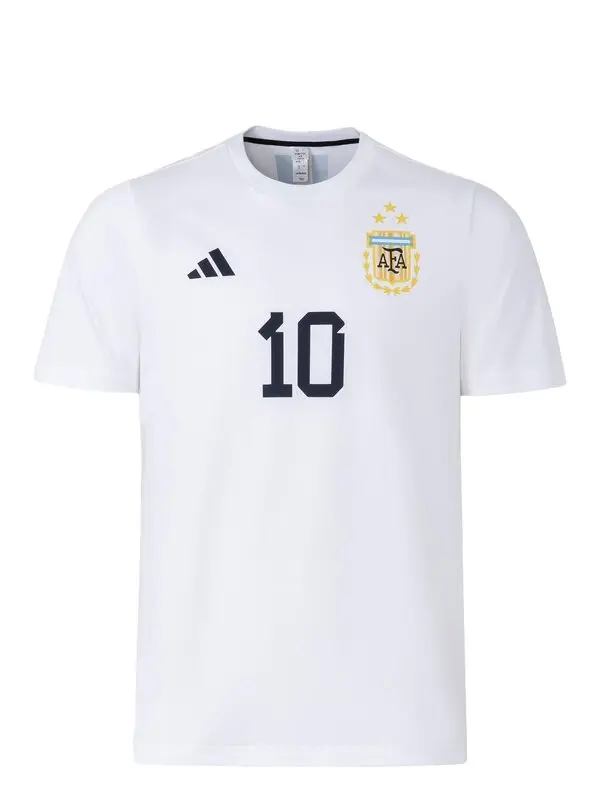 Adidas Messi Name And Number Tee - White