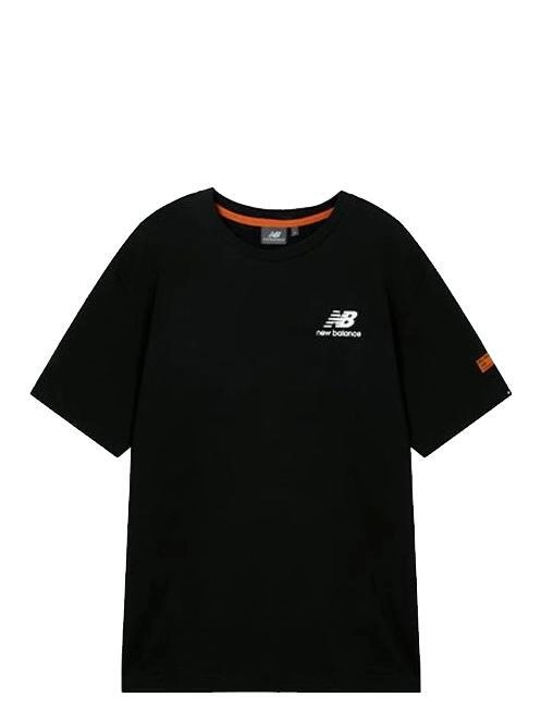 NEW BALANCE Athleisure Casual Sports Round Neck Pullover Short Sleeve Couple Style - Black