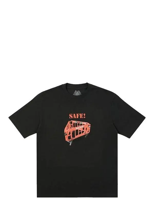 PALACE Safe!" Graphic Print Short Sleeve T-shirt - Black