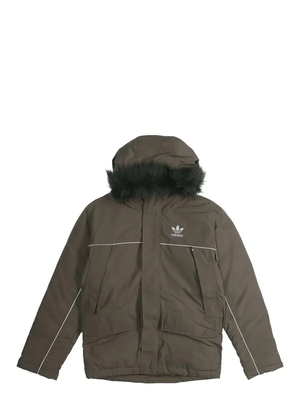 Adidas Originals Hooded Down Parka - Brown
