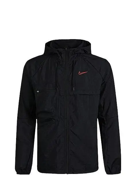 Nike Logo Sports Hooded Jacket - Black