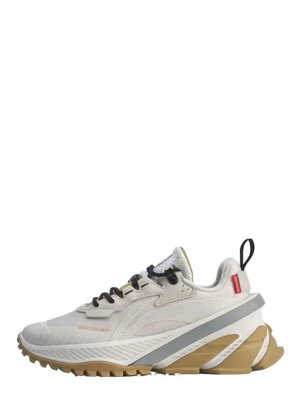LI-NING Bull "cloudy White" Athletic Sneakers - White/brown