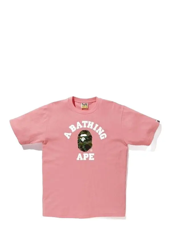 A BATHING APE 1st Camo Ape Head T-shirt - Pink