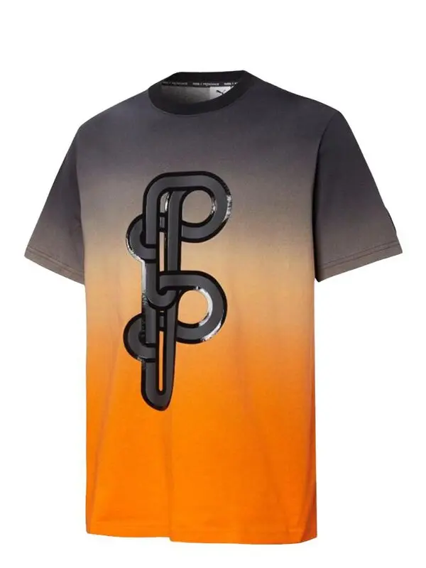 PUMA X Pronounce Graphic Tee Crossover Gradient Tie Dye Sports Short Sleeve - Black
