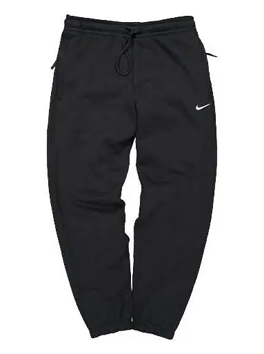 Nike Embroidered Logo Fleece Casual Sports Pants/trousers/joggers - Black